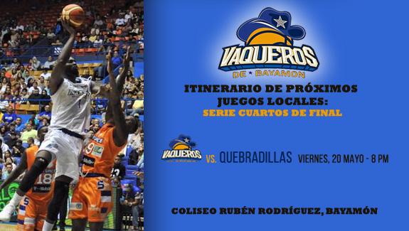 Itinerario de Juegos de Vaqueros: 20 de mayo a las 8PM en el Coliseo ...