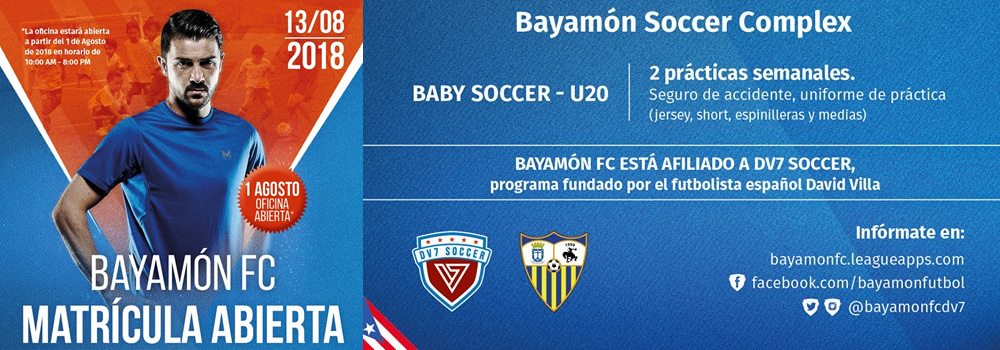 Matrícula Abierta para el Bayamón FC desde el 1 de agosto de 2018 ...