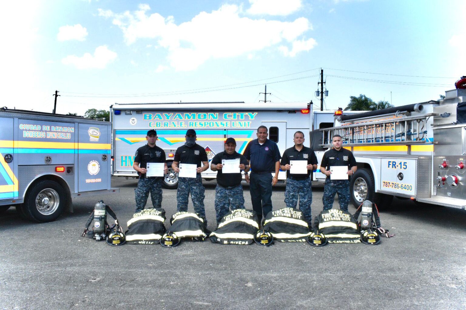 Certifican 5 Bomberos de la Academia de Bomberos en Puerto Rico Fire ...